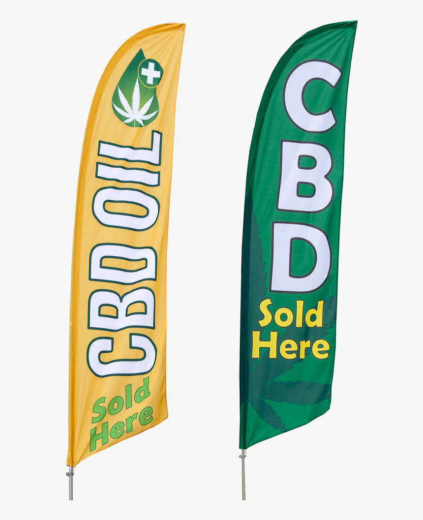 Cbd Feather Flag, HD Png Download , Transparent Png Image - PNGitem