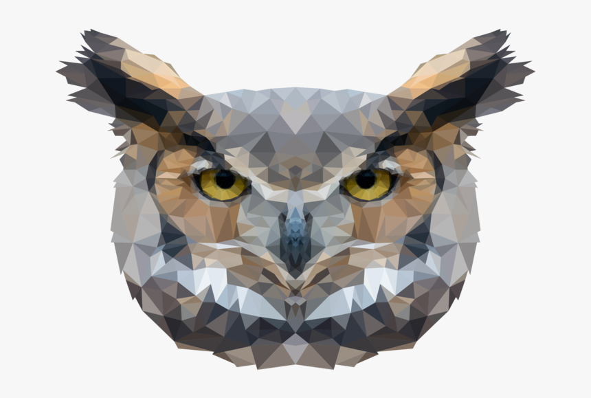 Polygon Owl Bird Owl Animal Wild Vector Polygon - Owl Polygon Png ...