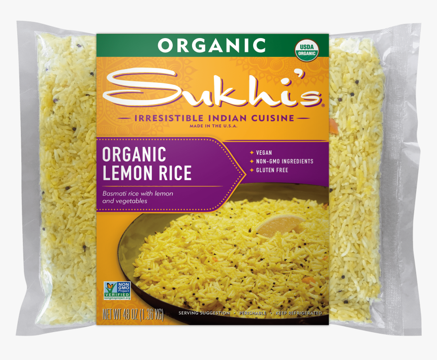 Lemon Rice - Sukhi's Organic Lemon Rice, HD Png Download , Transparent ...