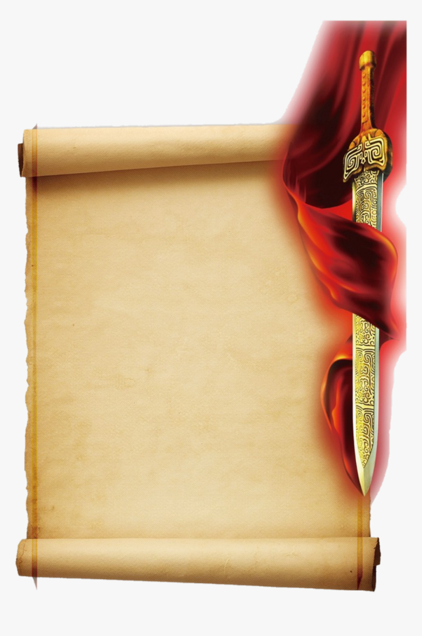 #scroll #oldschroll #paper #oldpaper #sword - Dagger, HD Png Download ...