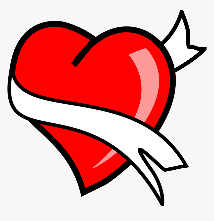 Corazon Con Cinta Png, Transparent Png , Transparent Png Image - PNGitem