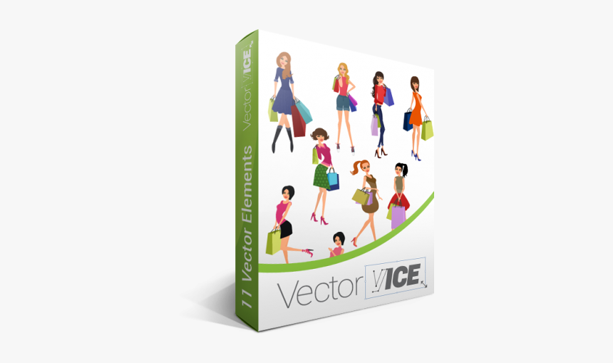 Shopping Girl Vector Pack - Graphic Design, HD Png Download ...