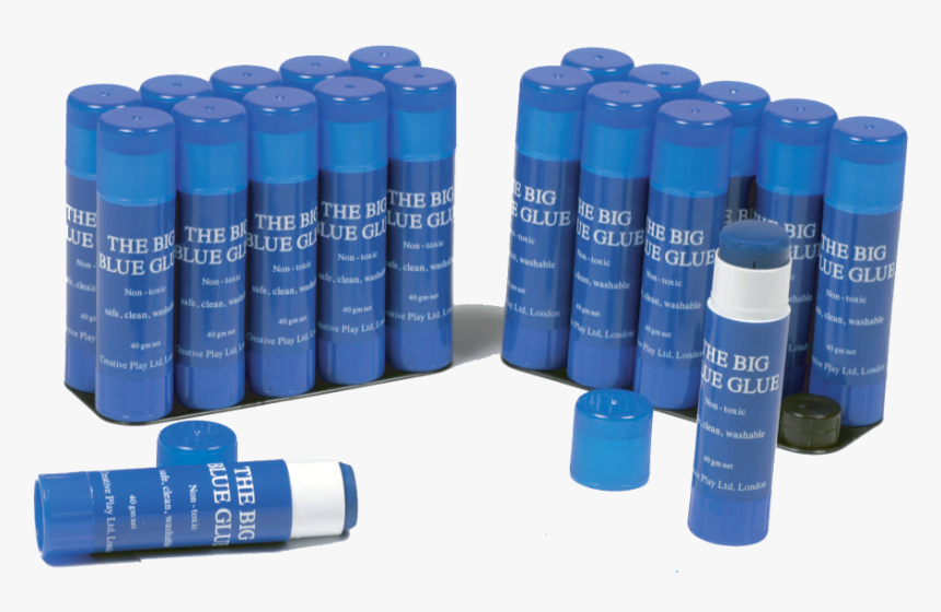 Big Blue Visible Glue Sticks - Blue Glue, HD Png Download , Transparent ...