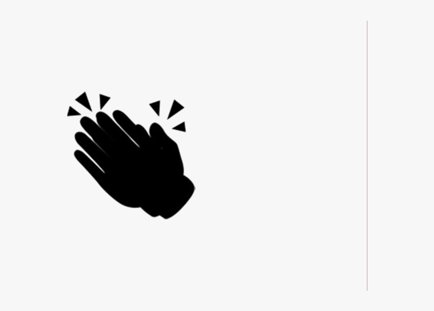 Clapping Hands Clipart Png Black And White - Sign, Transparent Png ...
