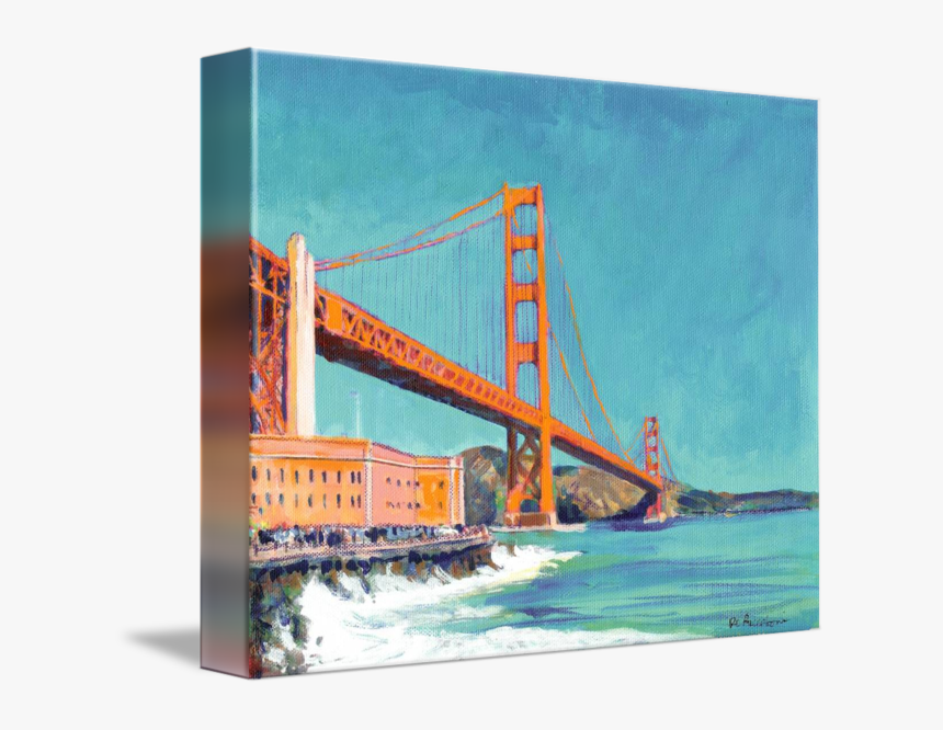 Golden State Bridge Painting, HD Png Download , Transparent Png Image ...