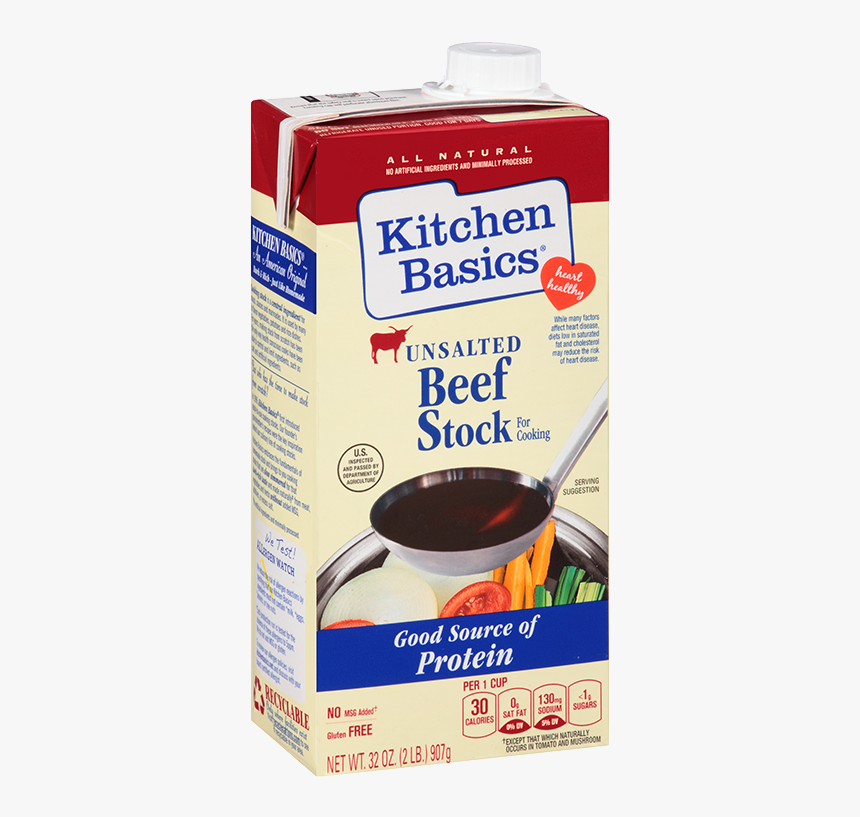 Kitchen Basics® Unsalted Beef Stock - Kitchen Basics Beef Stock, HD Png Download , Transparent ...