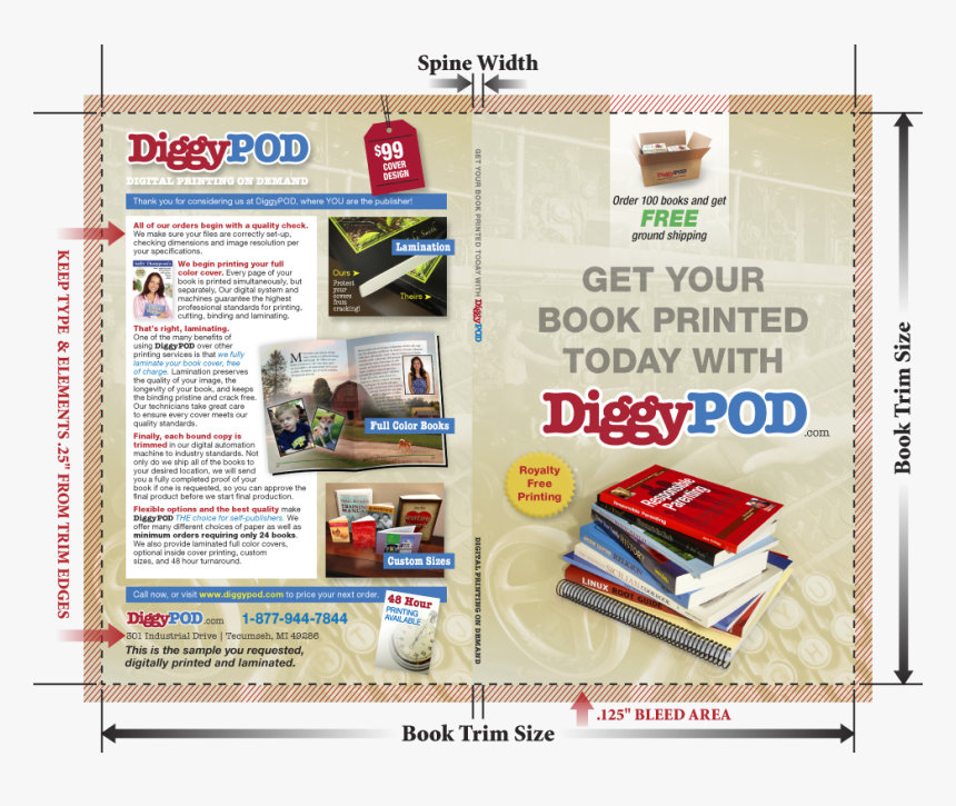 Book Cover Spine Layout - 70 Page Book Thickness, HD Png Download ...