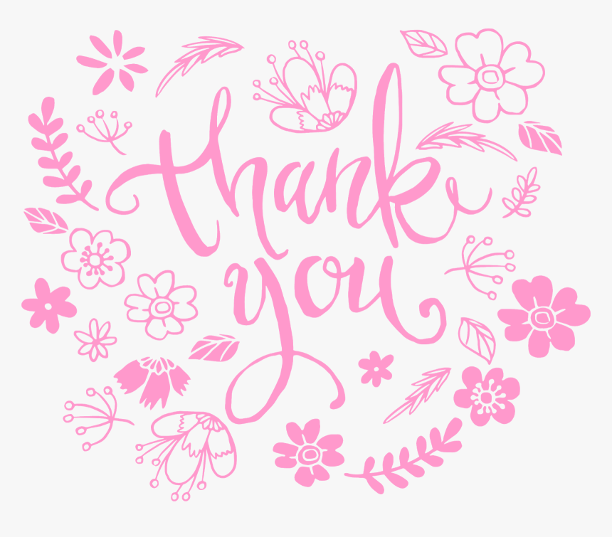 Pink Thank You Png - Pink Cartoon Thank You, Transparent Png ...
