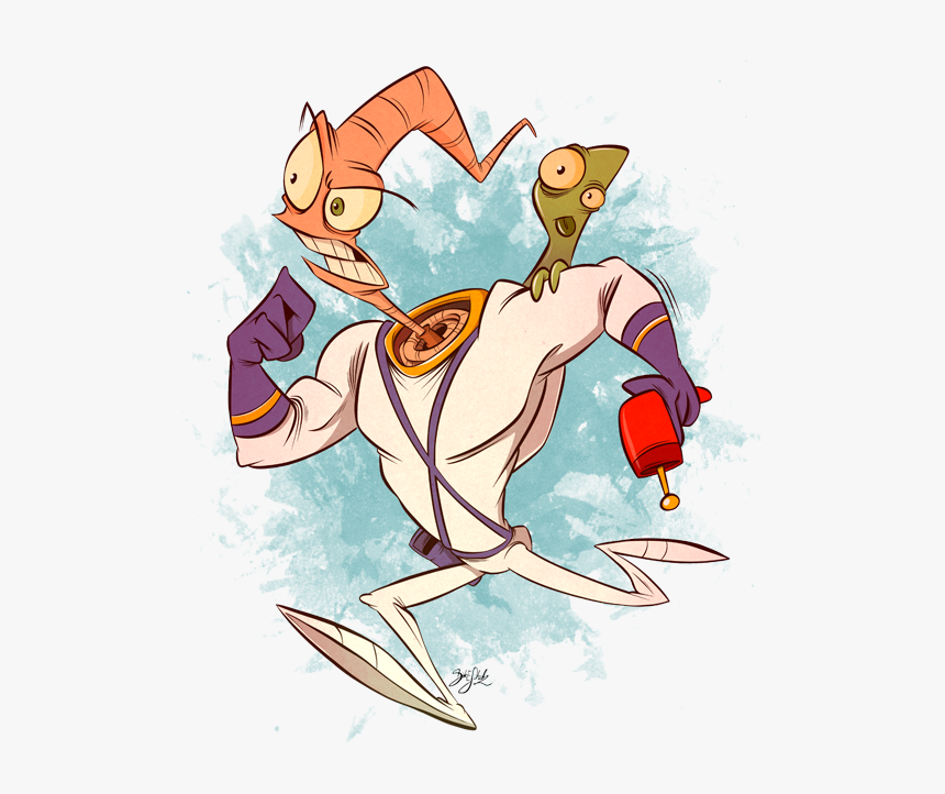 Earthworm Jim By Dirk Erik Schulz - Earthworm Jim, HD Png Download ...