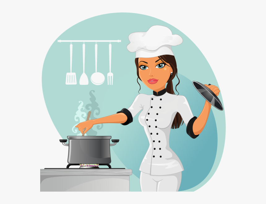 Girl Chef Cooking Clipart, HD Png Download , Transparent Png Image ...
