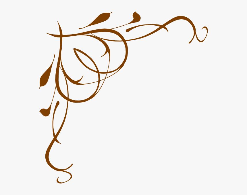 Decor Vector Brown - Brown Vine Clipart, HD Png Download , Transparent ...
