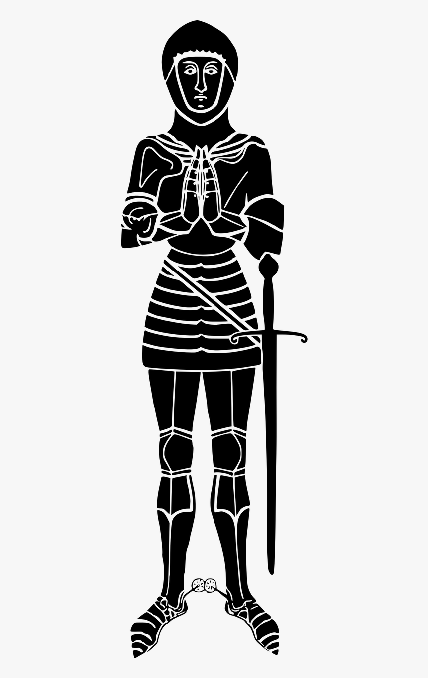 Praying Knight Silhouette, HD Png Download , Transparent Png Image ...