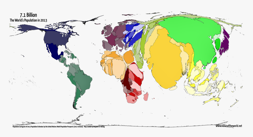World Map By Economic Size, HD Png Download , Transparent Png Image ...
