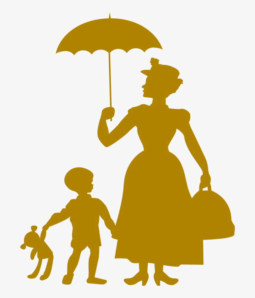 Mary Poppins Silhouette Vector