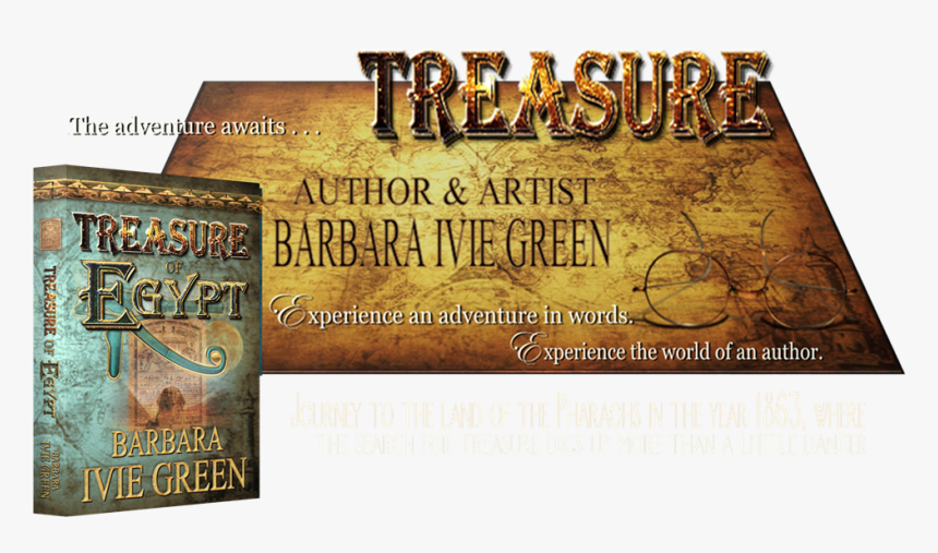 3-d Book Of Treasure Of Egypt On Golden Treasure Map - Poster, HD Png ...