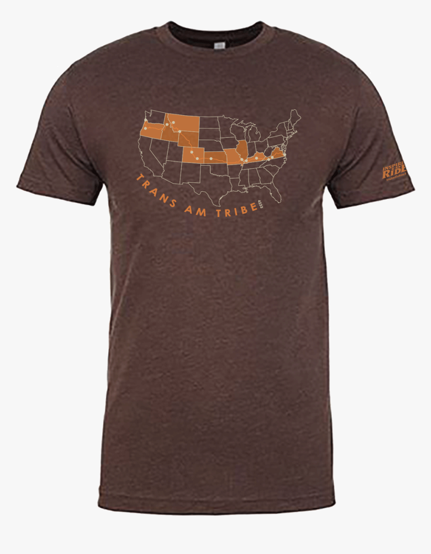 Trans Am Bike Route Tribe T-shirt Map - Trans Am Trail Shirt, HD Png ...