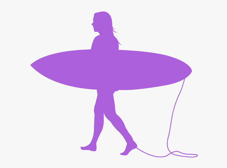 Surfer Girl Silhouette , Transparent Cartoons - Surfer Girl Silhouette ...