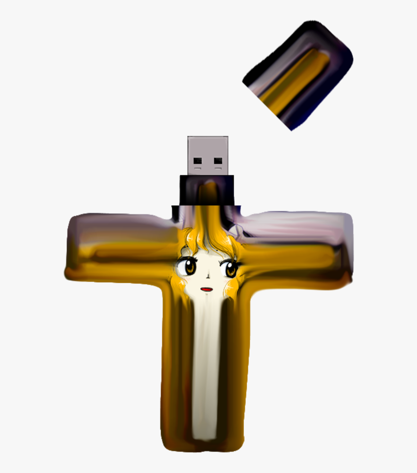 Cross Yellow Symbol - Usb Flash Drive, HD Png Download , Transparent ...