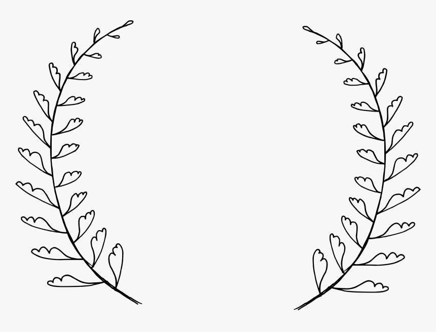 6 Drawn Wreath Vector 2 - Line Art, HD Png Download , Transparent Png ...