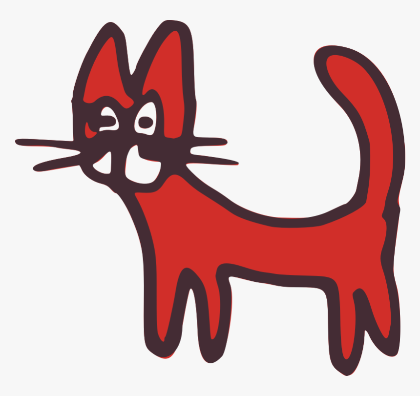 Cat - Red Cat Cartoon, HD Png Download , Transparent Png Image - PNGitem