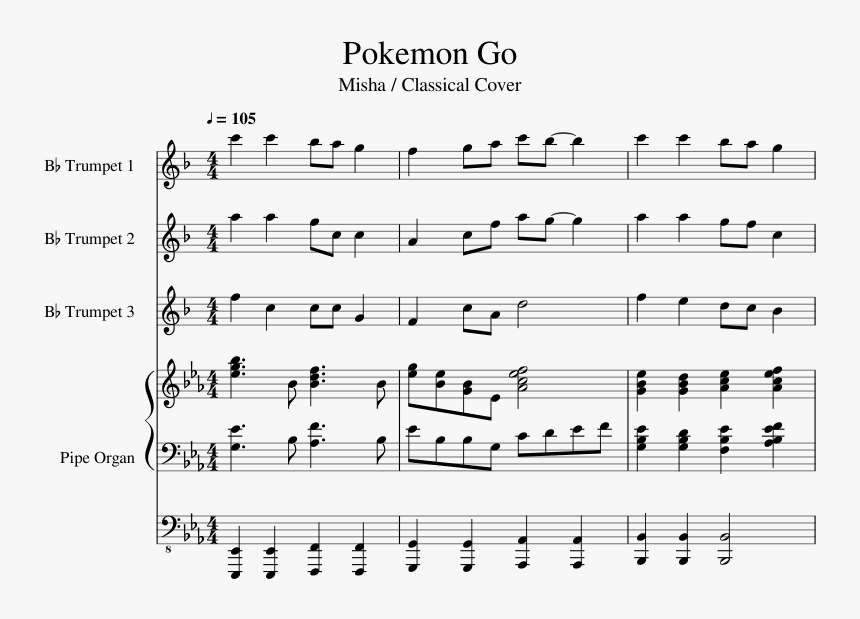 Play Pokemon Go Sheet Music, HD Png Download , Transparent Png Image ...