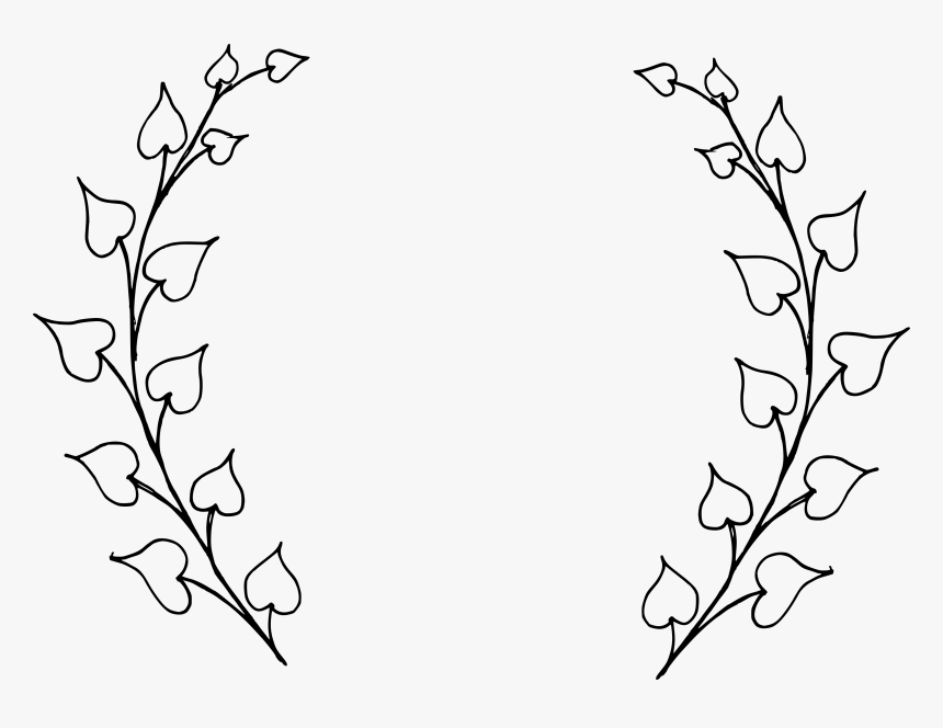 6 Drawn Wreath Vector 3 - Line Art, HD Png Download , Transparent Png ...