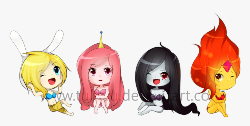 Chibi Bikini Adventure Girls - Flame Princess Chibi Adventure Time, HD ...