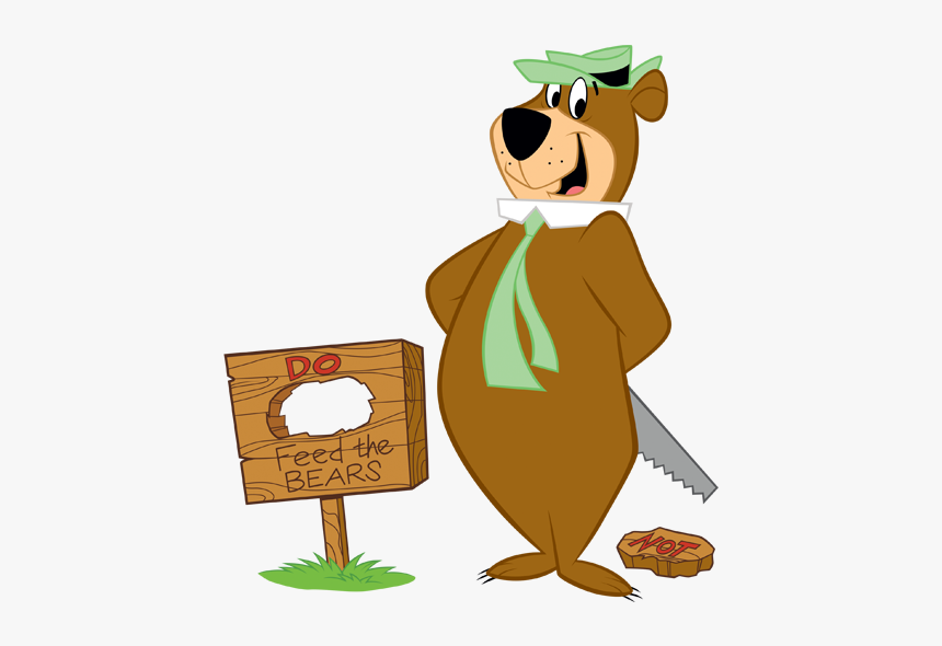 Yogi And Boo Boo Stealing Hamburgers - Cartoon, HD Png Download ...