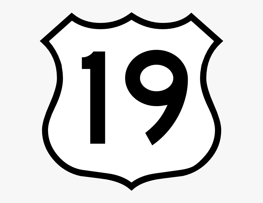 Transparent 19 Png - Us Highway Sign, Png Download , Transparent Png ...