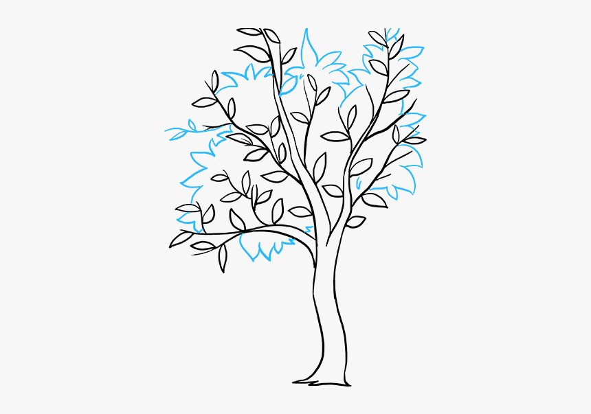 Easy Drawing Of A Small Tree, HD Png Download , Transparent Png Image ...