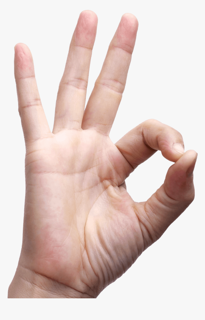 Ok Finger Hand Sign Language - Hand Ok Sign Png, Transparent Png ...