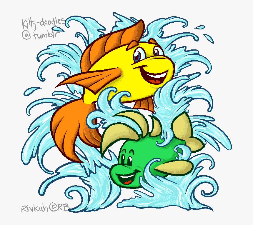 Freddi Fish & Luther, HD Png Download , Transparent Png Image - PNGitem