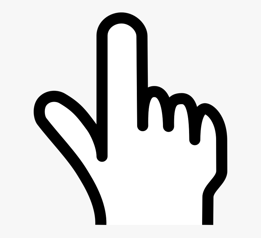 Pointer, Finger, Hand, Huge, Outline, HD Png Download , Transparent Png ...