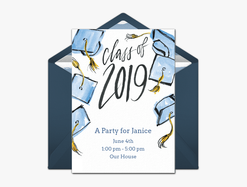 Graduation Invitation Template Design, HD Png Download , Transparent ...
