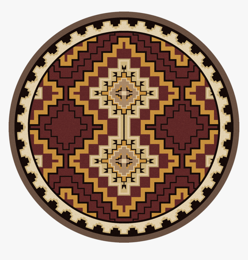 Council Fire/red Round Rug By American Dakota - Offer Ribbon Png ...
