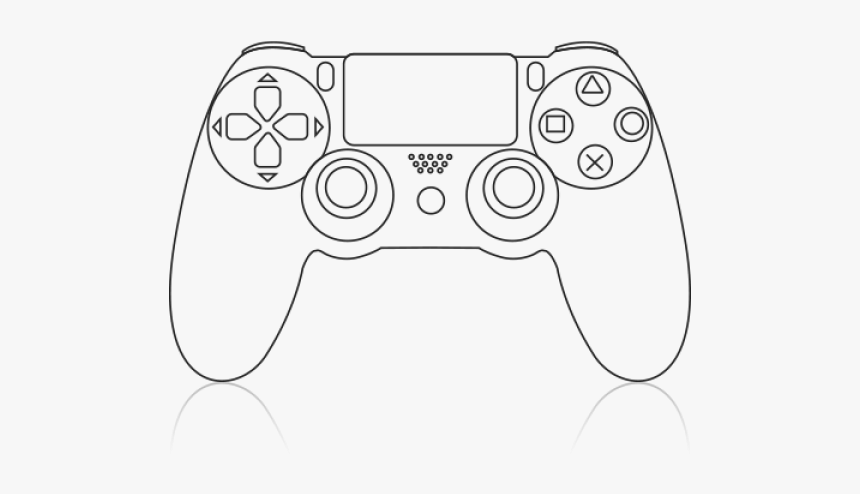 Simple Ps4 Controller Drawing, HD Png Download , Transparent Png Image ...