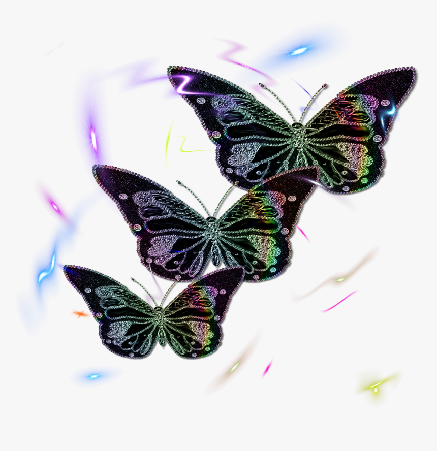Png Neon Butterfly Clip Art With Fantasy Glow By Jssanda - Clip Art ...