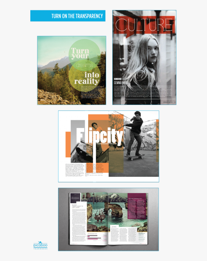 Using Transparent Shapes In Your Yearbook Design - Flyer, HD Png ...