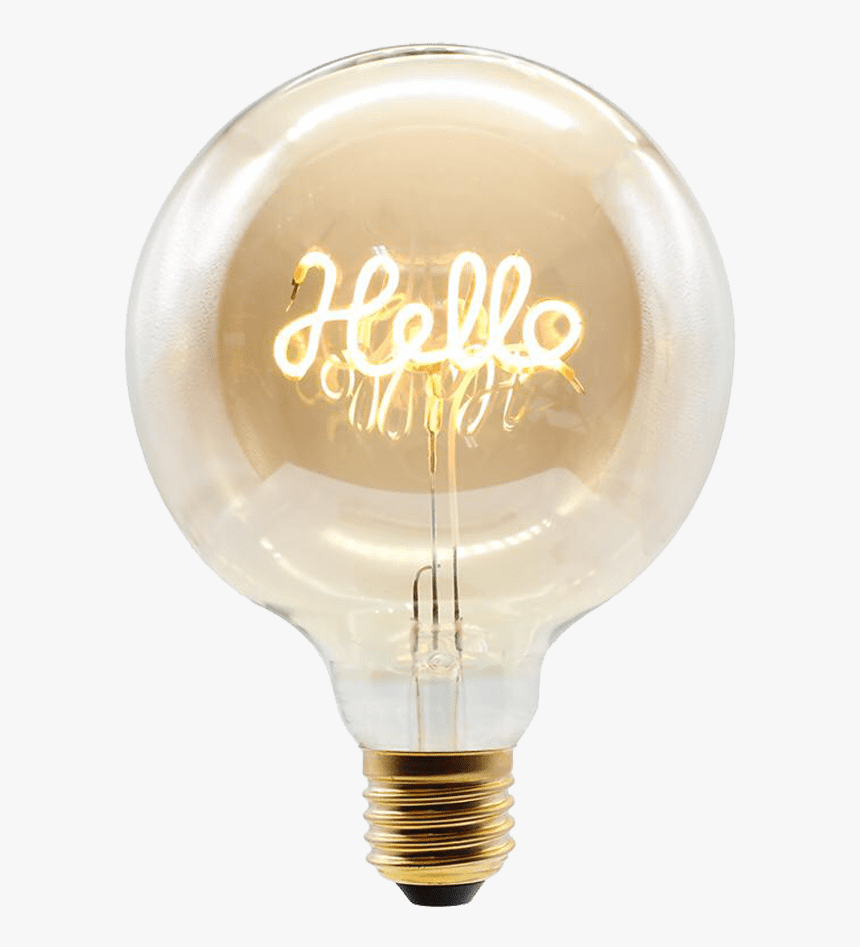 Hello Light Bulb - Incandescent Light Bulb, HD Png Download ...