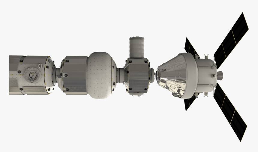 Gateway With Orion Docking Closeup Transparent Background - Aerospace ...