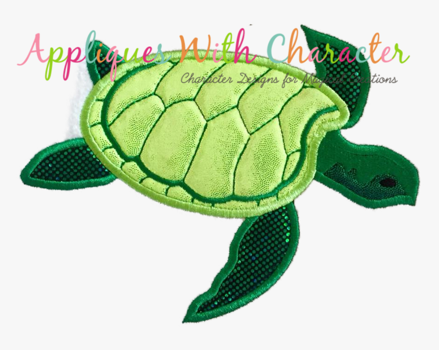 Ocean Sea Turtle Applique Design - Green Sea Turtle, HD Png Download ...
