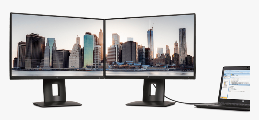 Gaming Dual Screen Png - Daisy Chain Hp Monitors, Transparent Png ...