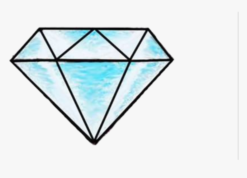 #diamond #tumblr - Diamond Drawing With Color, HD Png Download ...