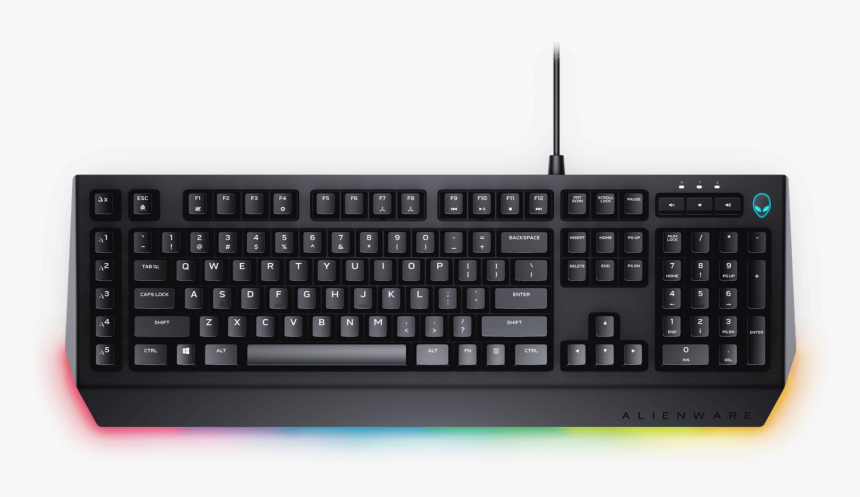 Alienware Advanced Gaming Keyboard Aw568, HD Png Download , Transparent ...