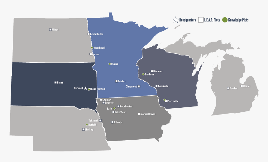 Midwest States And Capitals Map, HD Png Download , Transparent Png ...