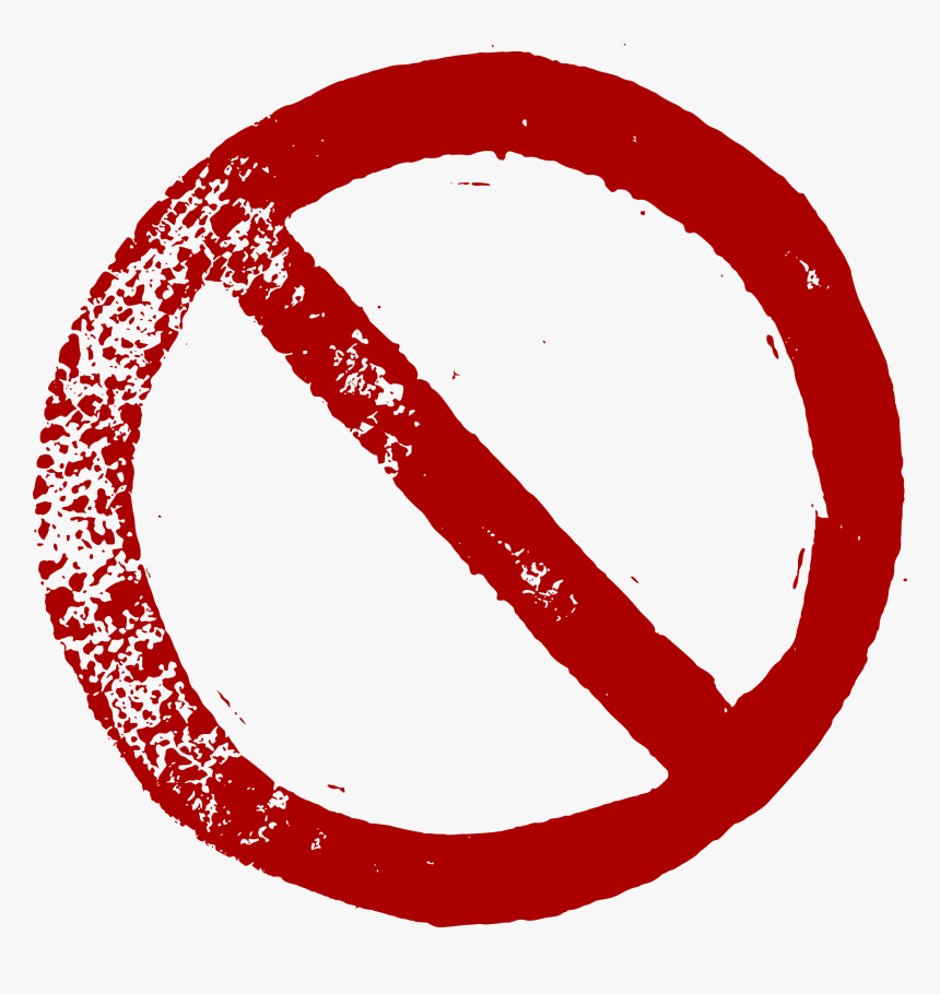 Grunge Prohibition Sign Red Png, Transparent Png , Transparent Png ...