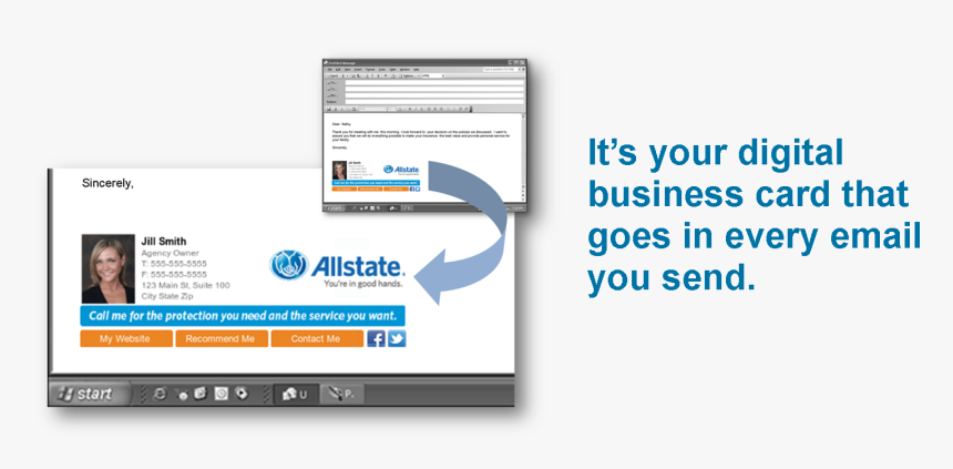 Allstate Email Signature, HD Png Download , Transparent Png Image - PNGitem