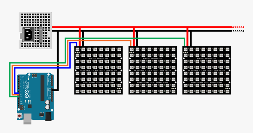Adafruit Neopixel Matrix Arduino, HD Png Download , Transparent Png ...