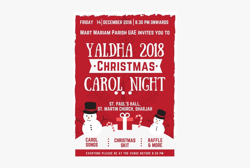 Christmas Carol Night - Poster, HD Png Download , Transparent Png Image ...