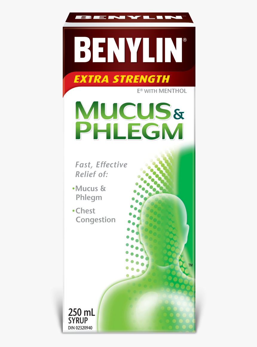 Mucus & Phlegm Syrup - Benylin Extra Strength Mucus And Phlegm, HD Png ...